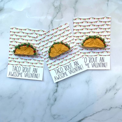 Printable Mini Cookie Card 3.5 X 5 Valentine's Day Card Taco Bout an ...