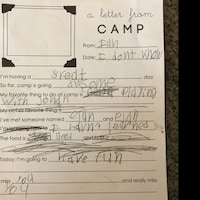 Camp Printable Camping Stationery for Kids Fill in Blank Camp Letter to ...