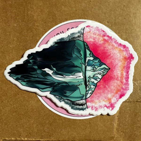 Original Art Iceberg Sticker - Etsy