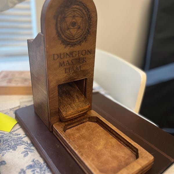 Personalized Engraved Wood Dungeon Master Screen, Custom D&D DM Screen ...