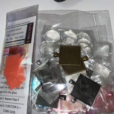 10 Blank 1 Inch SQUARE Cabochon Setting Pendant Trays-25 Mm Photos ...