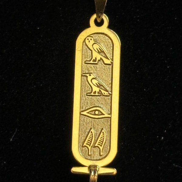 Cartouche Egyptian Hieroglyphic Name Necklace 925 Sterling Silver ...