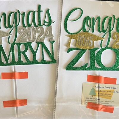 Graduation Insert Card With Graduate's Name, College Info and College ...