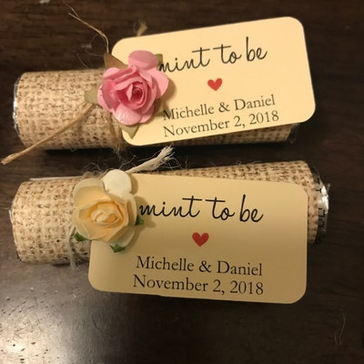 Mint to Be, Mint Tag, Small Thank You Favor Tags, Rustic Baby Shower ...