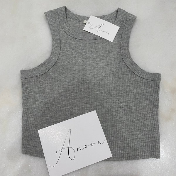 Black Crop Tank | Crop Top Tanks for Women | Cropped Tank Tops | Ribbed ...