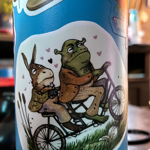Shrek and Donkey X Frog and Toad Sticker - Etsy