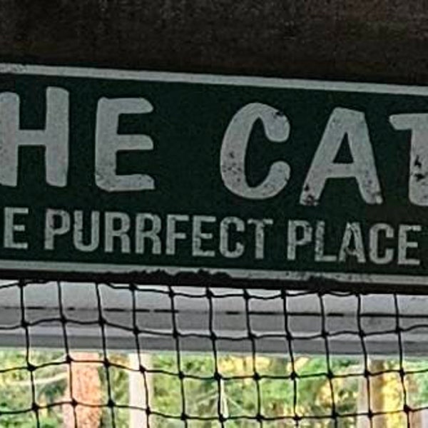 Catio Sign the Catio the Purrfect Place to Be Cute Catio Sign Vintage ...