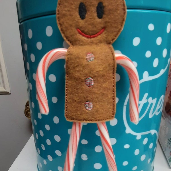 Gingerbread Candy Cane Holder Your Choice Boy or Girl Plus Pick Your ...