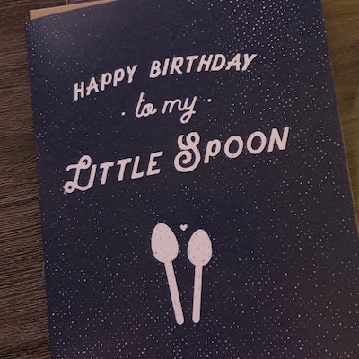Happy Birthday to My Little Spoon, Funny Greeting Card for Girlfriend ...