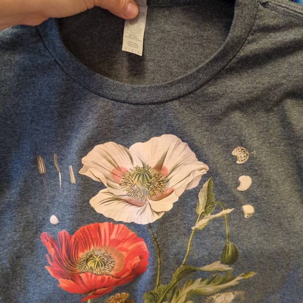 Vintage Poppy Shirt, Poppy Flower Shirt, Poppy Flower Gift, Boho ...