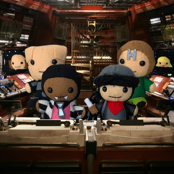 One Little Plush Felt Red Dwarf Figure - Approx 5" High (seated ...