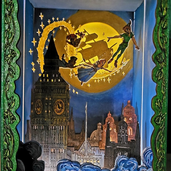 Peter Pan Fairytale Book Nook DIY Kit / Diorama / Booknook | Cornel73 ...