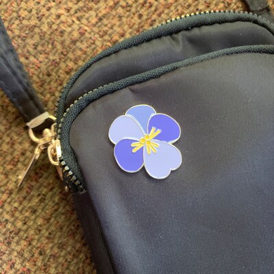 Purple Flower Violet Enamel Pin Finding Beautiful Truth Floral Lapel ...
