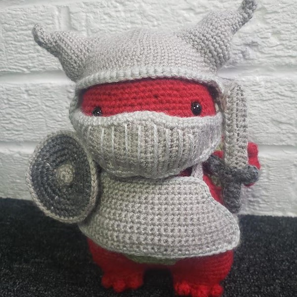 Dragon Knight | PDF Crochet Amigurumi Pattern | Fantasy Plushie With ...