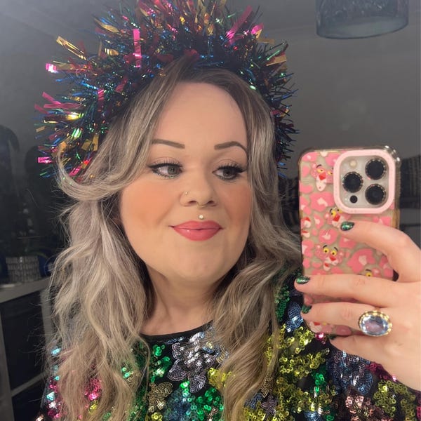 Silver Disco Mirror Glitter Ball Headband Hair Band Gold Halo Diamond ...