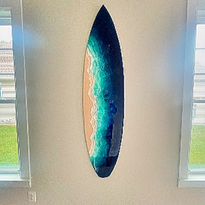 Live Edge Bath Board With Ocean Waves, Black Walnut Wood - Etsy