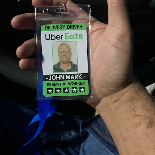 Uber Eats Driver ID Card With Your Picture - Custom Picture Badge ...