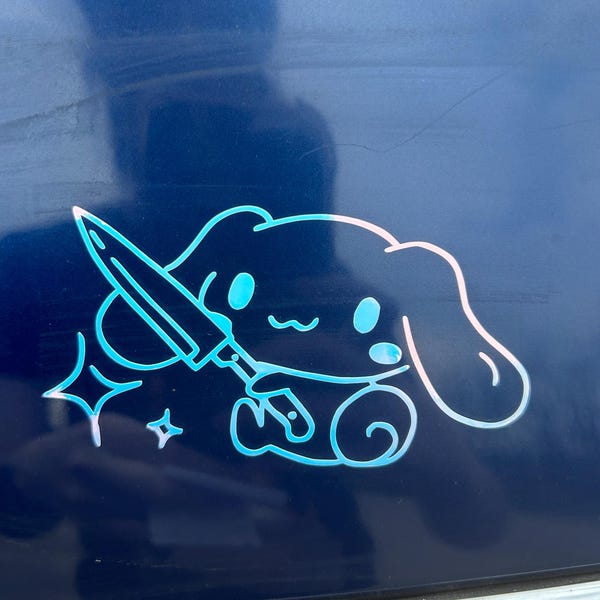 Cinnamon Roll Knife Waterproof Car Decal | Car Sticker | Cute Car Decal ...