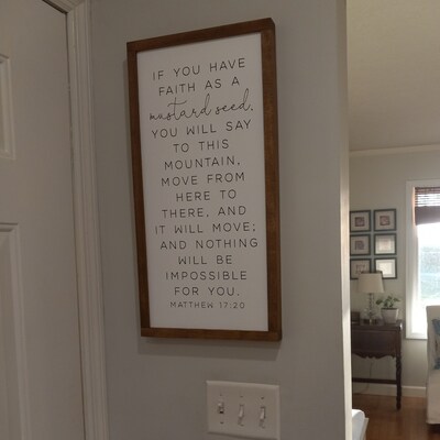 Custom Bible Verse Wall Art-custom Scripture-wood Framed Sign ...