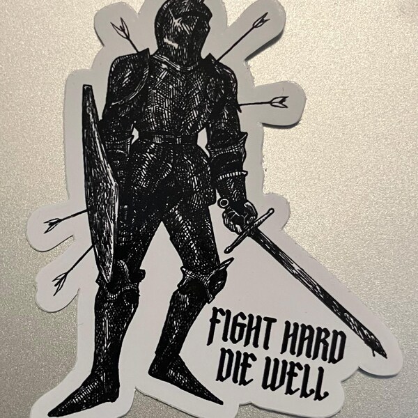 Fight Hard Knight Sticker - Etsy