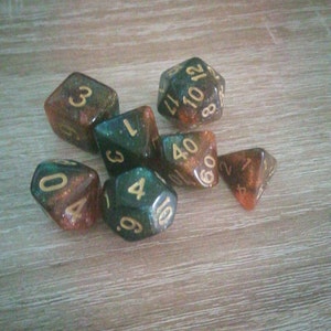 Colour Spray Dice set for RPG Dungeons and Dragons | Etsy