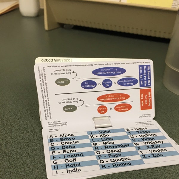 Complete EMS Horizontal Badge Card Set - 13 Cards - for ID Badge Clip ...