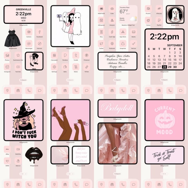 600+ Peach Pink Minimalistic App Icon Pack | IOS 14 | Peach Pink ...