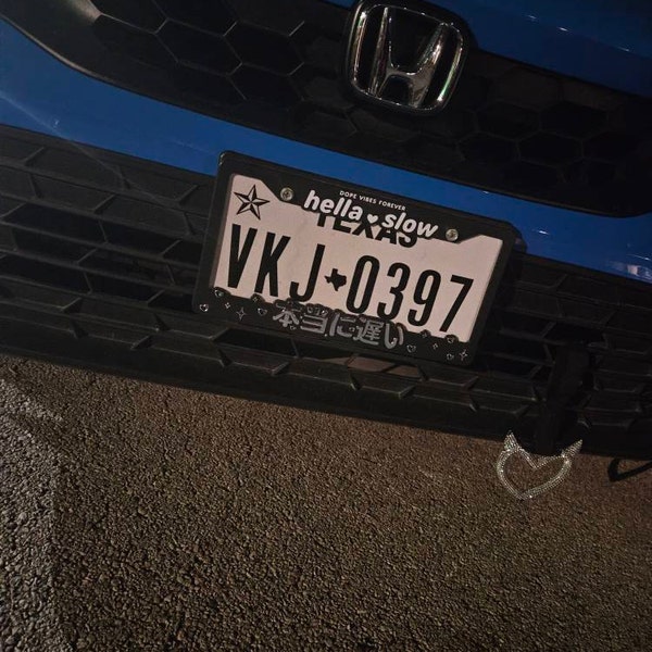 Hella Slow License Plate Frame | Chrome - Etsy