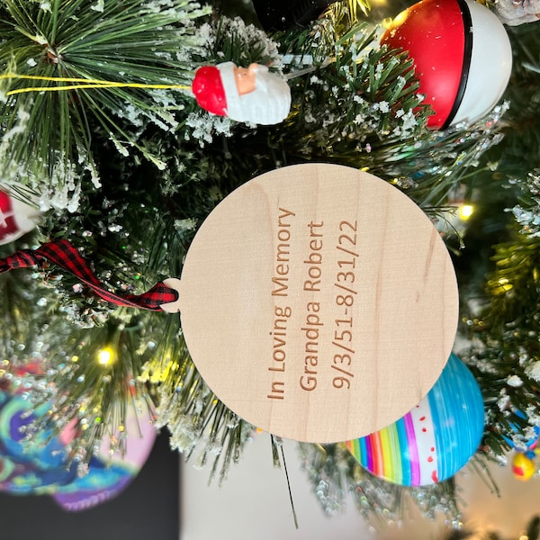 Christmas in Heaven Ornament, Personalized Memorial Ornament, Always ...