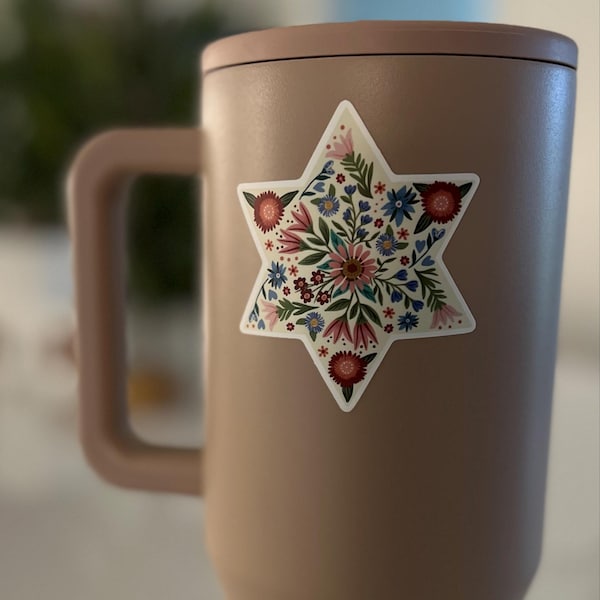 Jewish Star Sticker With Star of David Spiritual Sticker for Laptop ...