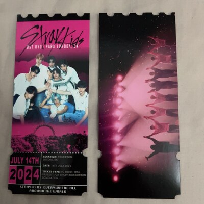Stray Kids Ticket Souvenir BST Hye Park Festival Inspiration - Etsy