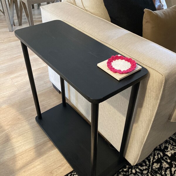 Narrow Side Table for Livingroom, Couch Table, Walnut Wood Sofa Table ...