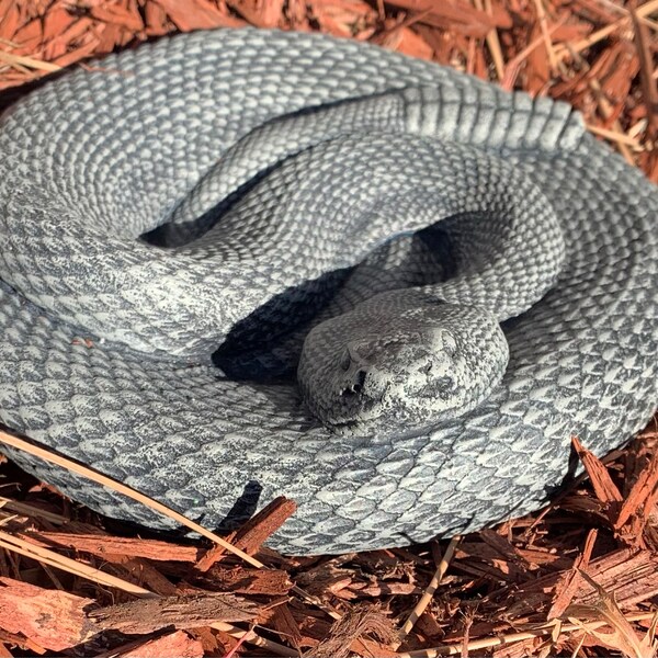 Rattlesnake Concrete Statue - Home or Garden Decor, Cement Statue, Lawn ...