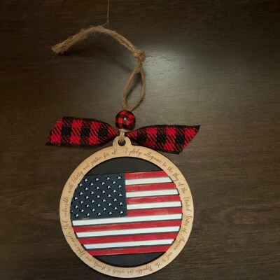 Pledge Allegiance Flag Ornament, Car Mirror Flag, USA Flag Gift ...