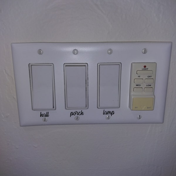 Custom Light Switch Labels // Light Switch Stickers // Light Plate ...