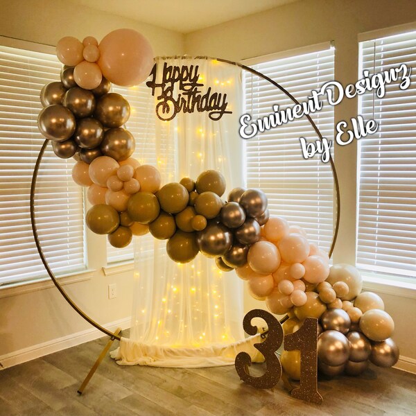 97/167pcs Doubled Apricot Blush Balloons Garland Arch DIY Chrome ...