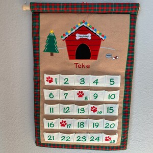 Personalized Dog Advent Calendar Pet Christmas Countdown for Family ...