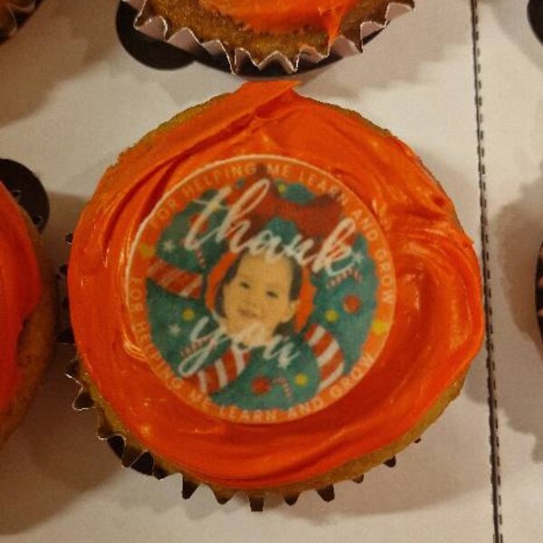 30 Personalised Edible Rice Paper Cupcake Toppers / Birthdays Pre Cut ...