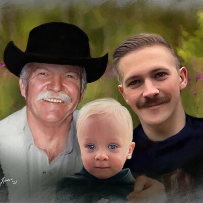 Deceased Loved One Portrait Photo to Painting Passed Loved - Etsy