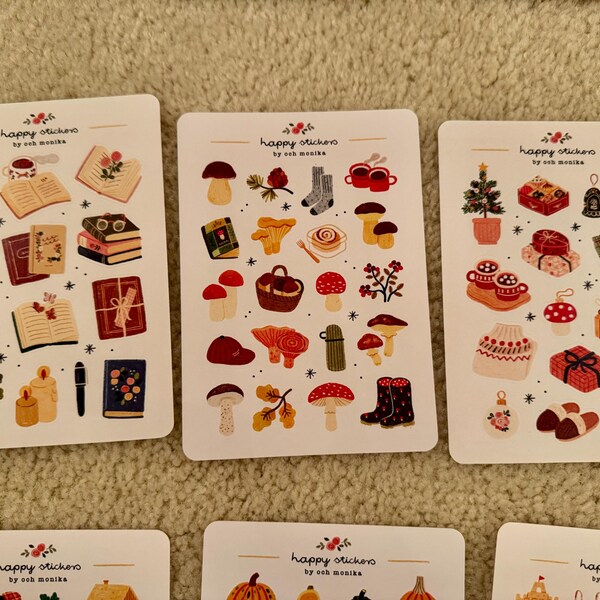 3 Matte Sticker Sheets, Sticker Pack, Sticker Bundle, Cute Stickers ...