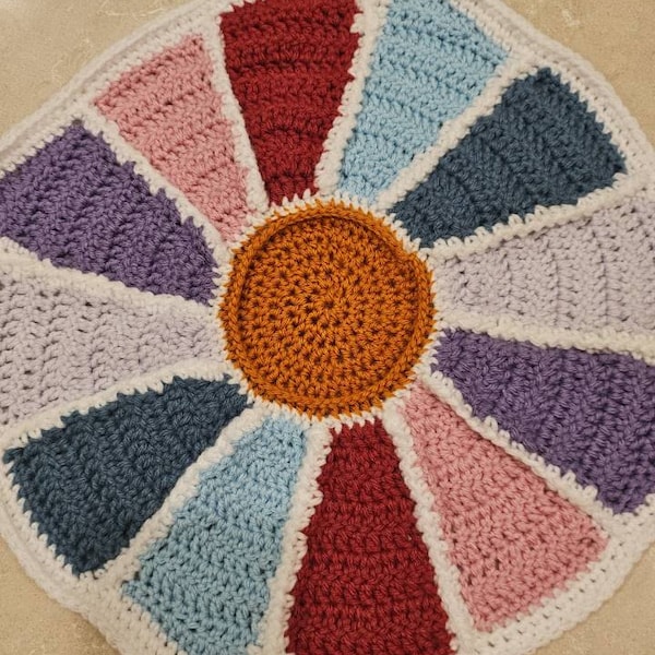 The Sunshine Lovey Blanket Crochet Pattern - DIGITAL PDF // Crochet Sun ...