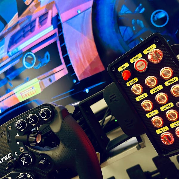 PC USB Button Box 28 Functions Back Lit Red With Neon Labels Sheet for ...