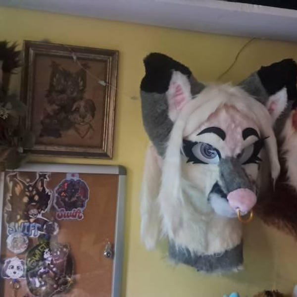 Fursuit Head Wall Mount: Cosplay Headgear Display (10lb Max Load) - Etsy
