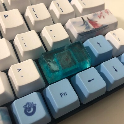 Blue Pearl Artisan Resin Keycap - Etsy