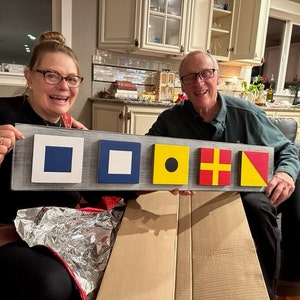 Custom Wood Signs Flag Signs Nautical Decor, Navy Signal Sign Coastal ...