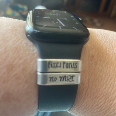 Smart Watch Charms, Personalized Gift, Custom Name, Watch Band Slide ...