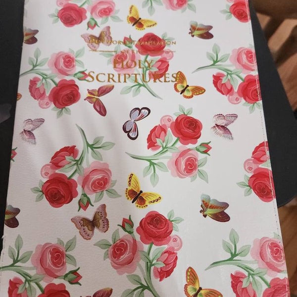 SOPHIA BUTTERFLY PINK Large Bible Cover for New World Translation Bible ...