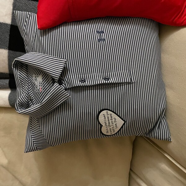 Embroidered Memory Patch Heart: Pre-made Memorial Patch for Pillows ...