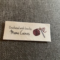 Handmade Labels for Crocheted Items Small Organic Cotton Tags ...