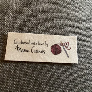 Handmade Labels for Crocheted Items Small Organic Cotton Tags ...